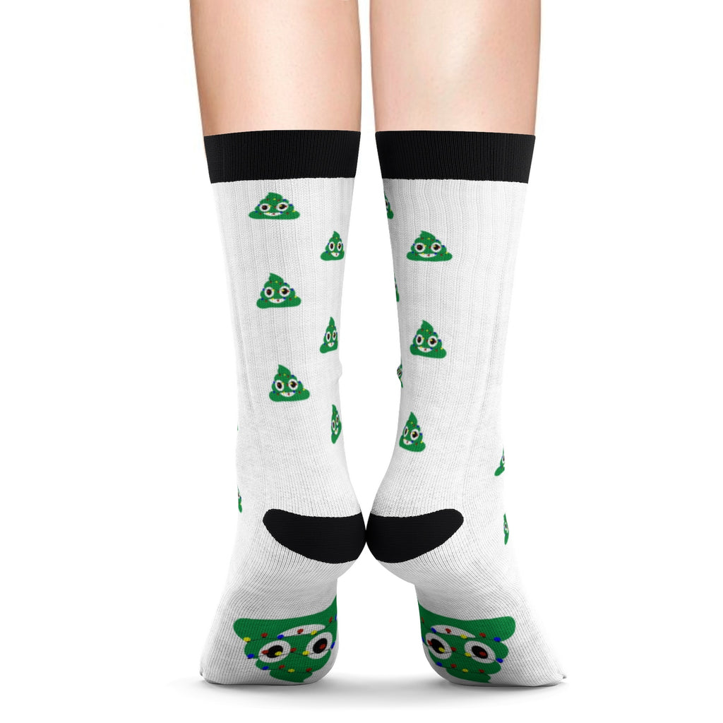 Pile of Holiday Spirit Socks - Poo Emoji as Christmas Tree on Your Feet ...