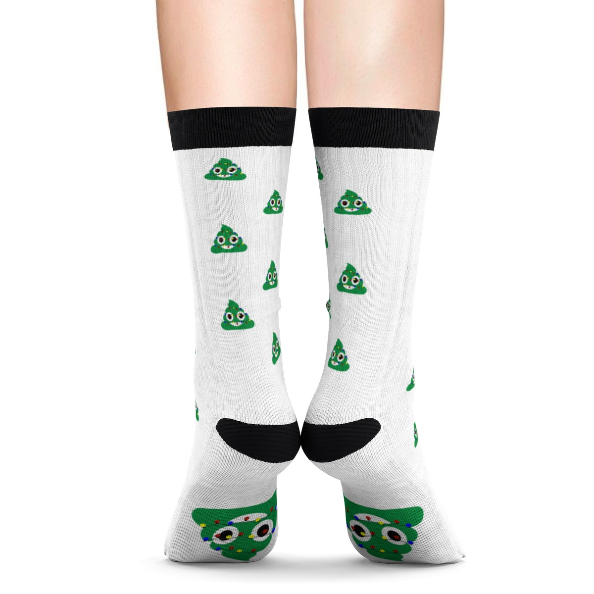 Pile of Holiday Spirit Socks - Poo Emoji as Christmas Tree on Your Feet ...